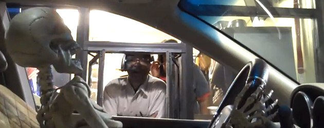 Drive Thru Skeleton Prank - PrutsFM